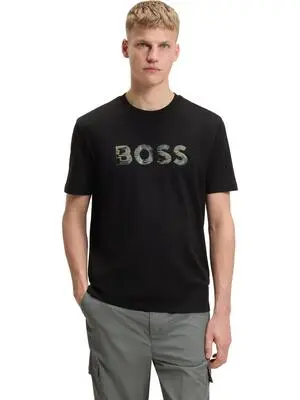BOSS Regular-fit T-shirt In Cotton Jersey - Black