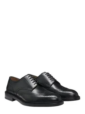 BOSS Brogue-detail Derby Shoes - Black