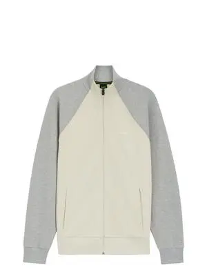 BOSS Contrast-piping Cotton-blend Sweatshirt - Light Beige