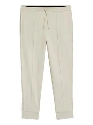 BOSS Piping-detail Tracksuit Bottoms In A Cotton Blend - Light Beige