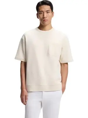 BOSS Peached T-shirt In A Cotton Blend - White