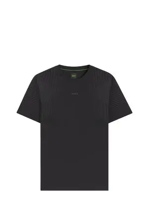 BOSS Quick-dry T-shirt With Reflective Details - Black
