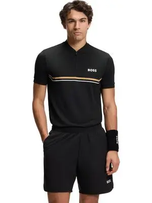 BOSS Polo Shirt With Seamless Bodymapping - Black