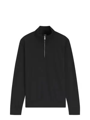 BOSS Quarter-zip Cotton Blend Sweatshirt - Black