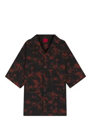 Hugo Oversized-fit Shirt With Digital Print - Patterned