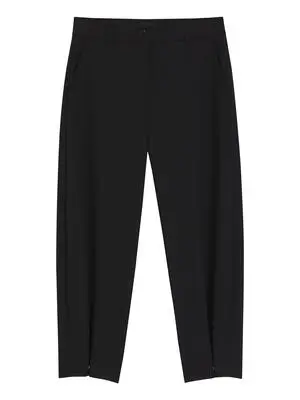 BOSS Barrel-leg Trousers In Stretch Twill - Black