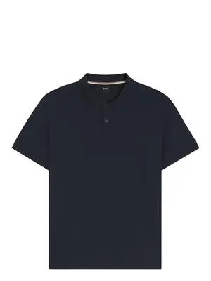BOSS Pallas Polo Shirt In Cotton Piqué With Logo Details Dark Blue