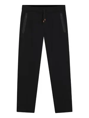 BOSS Cotton-blend Tracksuit Bottoms In A Regular Fit - Black