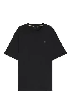 BOSS Regular-fit T-shirt In Mercerized Interlock Cotton - Black
