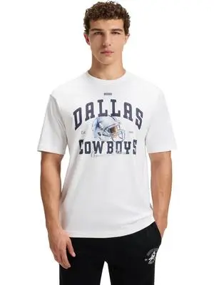BOSS X Dallas Cowboys T-shirt With Helmet Graphic - White
