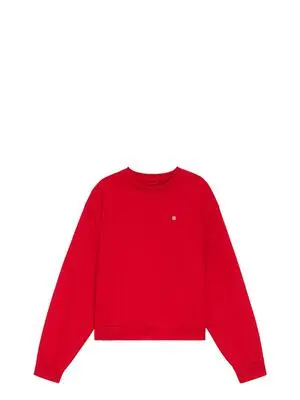 Hugo Heart-logo Cotton Terry Sweatshirt - Red