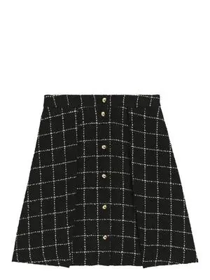 HUGO Checked Bouclé A-Line Skirt