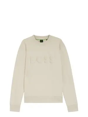 BOSS Tonal Logo Sweatshirt - Light Beige