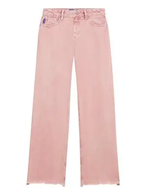 Hugo Loose-fit Jeans In Rigid Denim - Light Pink