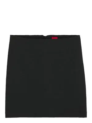 Hugo Mini Skirt In Bouclé Fabric - Black