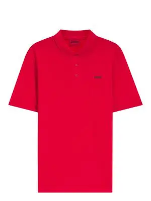 Hugo Regular-fit Cotton Polo With Logo Print - Light Pink