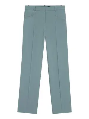 BOSS Regular-fit Virgin Wool Trousers - Blue