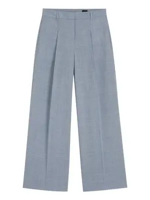 BOSS Regular-fit Virgin Wool Trousers - Light Blue