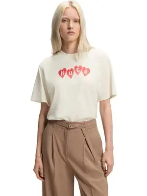 Hugo Heart-logo T-shirt - White