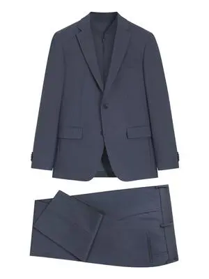 BOSS Three-piece Slim-fit Suit With Zip Waistcoat - Light Blue