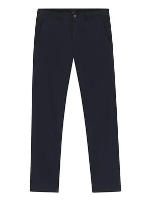 BOSS Slim-fit Chinos In Stretch-cotton Satin - Dark Blue