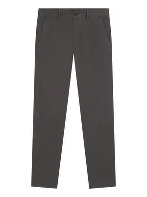 BOSS Slim-fit Chinos In Stretch-cotton Satin - Dark Grey