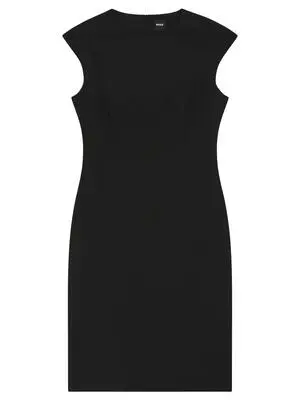 BOSS Virgin-wool Sheath Dress - Black