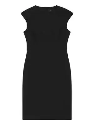 BOSS Virgin-wool Sheath Dress - Black