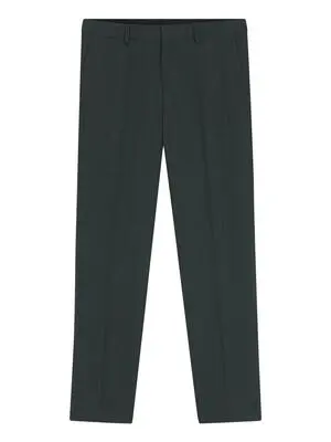 BOSS Patterned Slim-fit Trousers - Light Green