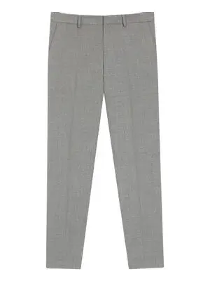 BOSS Patterned Slim-fit Trousers - Silver