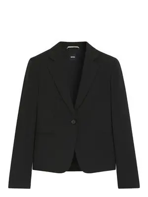 BOSS Regular-fit Virgin Wool Jacket - Black