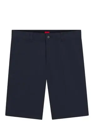 Hugo Regular-Fit Slim-Leg Shorts Dark Blue