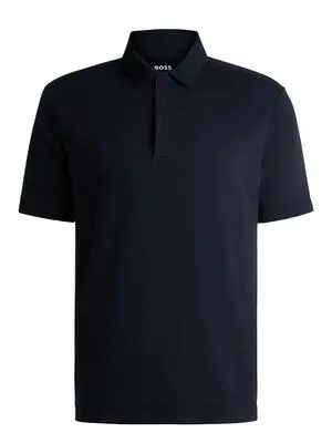 BOSS Polo Shirt With Antibacterial Performance Dark Blue
