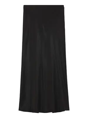 BOSS Satin A-line Skirt - Black