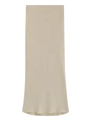 BOSS Satin A-line Skirt - Light Beige