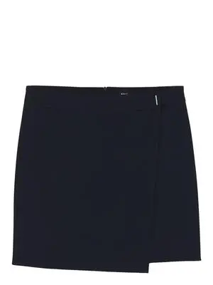 BOSS Crepe Mini Wrap Skirt - Dark Blue
