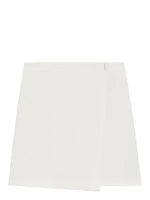 BOSS Crepe Mini Wrap Skirt - White
