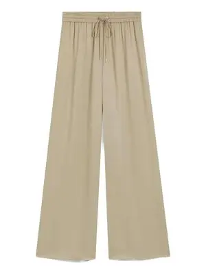 BOSS Relaxed-fit Satin Trousers - Light Beige