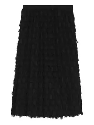 BOSS Pencil Skirt In Feather Jacquard - Black