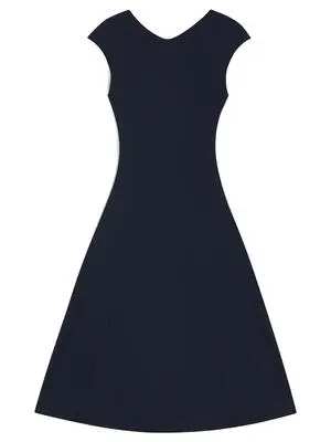 BOSS Seam-detail Sheath Dress - Dark Blue