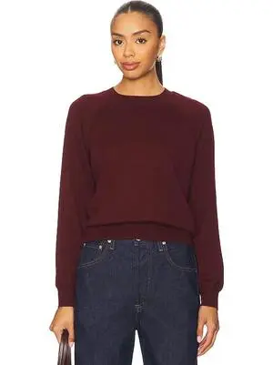 Sprwmn Long Sleeve Raglan Sweater - Wine