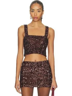 SNDYS SNDYS Asher Sequin Crop Top