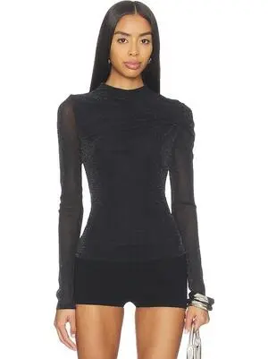LOVERS AND FRIENDS Vivian Top - Black Metallic