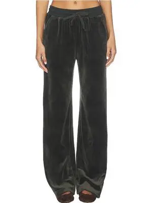 BOBI Rib Mix Wide Leg Pant - Evergreens