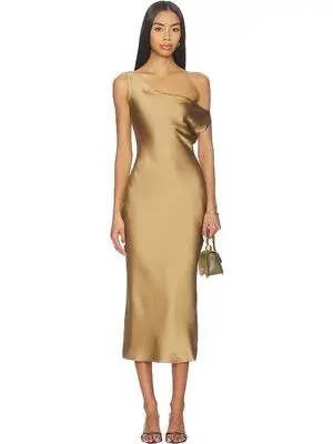 Norma Kamali Drop Shoulder Maria Dress - Camel