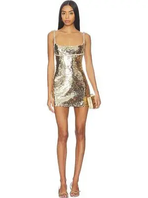 Retrofete Aderyn Metallic Dress - Gold