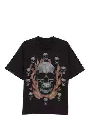 WARMAN Skull Printed T-shirt - Black