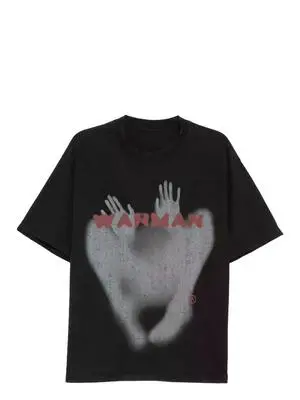 WARMAN Graphic-print T-shirt - Black