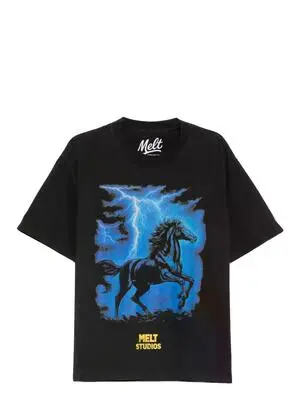 MELT Horse Graphic T-shirt - Black