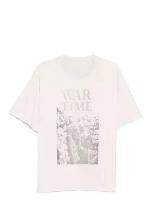 WARMAN Cotton Printed T-shirt - Neutrals